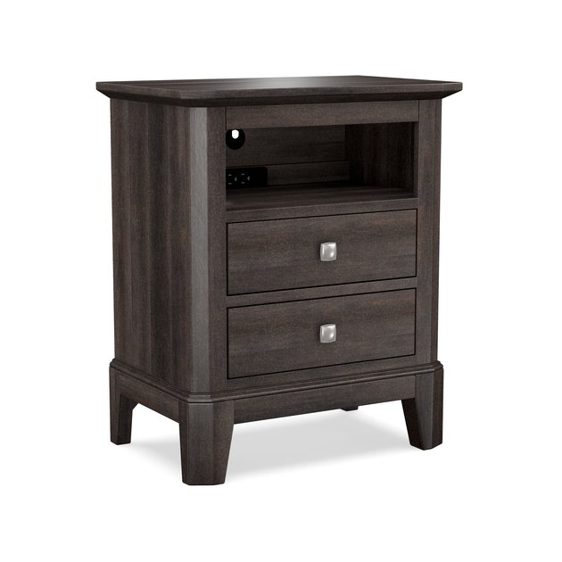 Urbane 2 Drw Night Stand w/Pullout Shelf | Durham Furniture