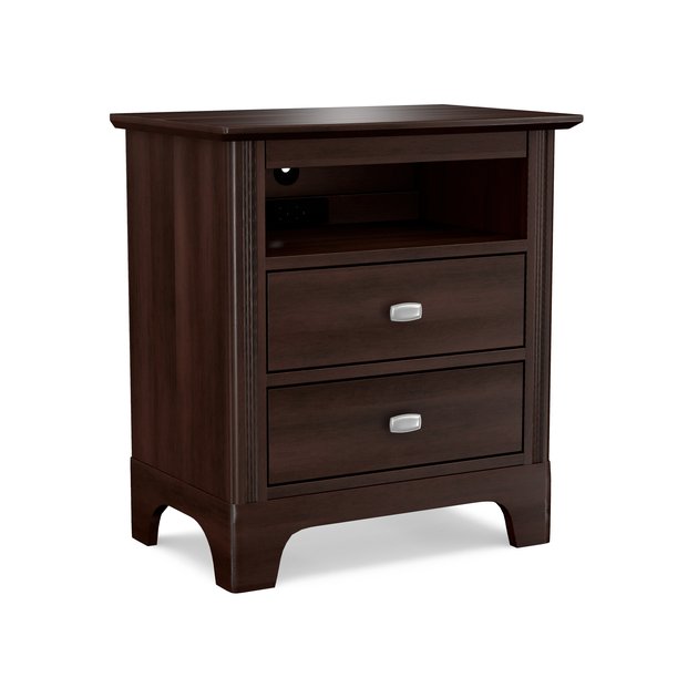 Montgomery 2 Drw Night Stand w/Pullout Shelf | Durham Furniture