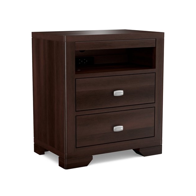 Symmetry 2 Drw Night Stand w/Pullout Shelf | Durham Furniture